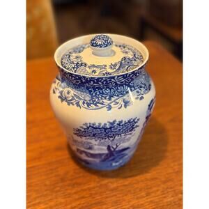 Spode | Accents | Vintage Spode Blue Italian Storage Jar H8cm England ...